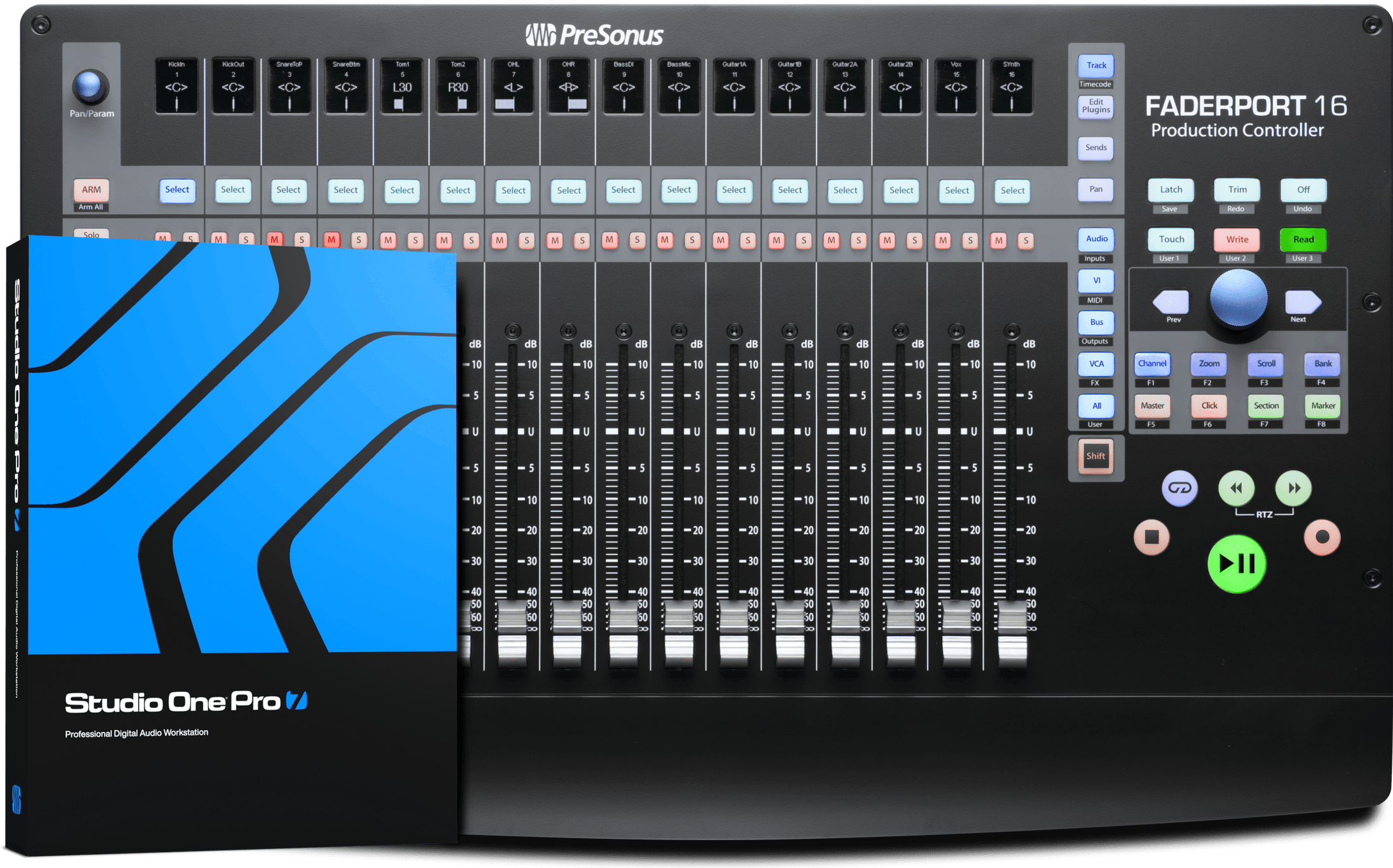 FaderPort® 16 DAW Controller – PreSonus