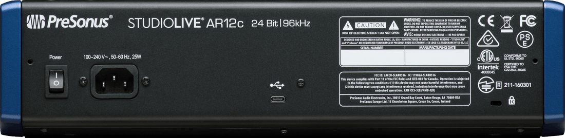 StudioLive® AR12c Analog Mixer – PreSonus